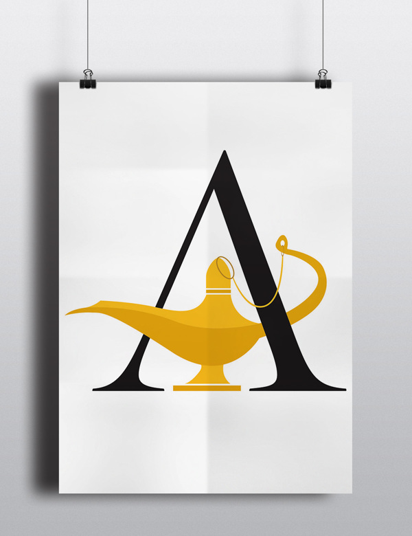 6 Creativos carteles tipográficos de cuentos de hadas | Es la Moda