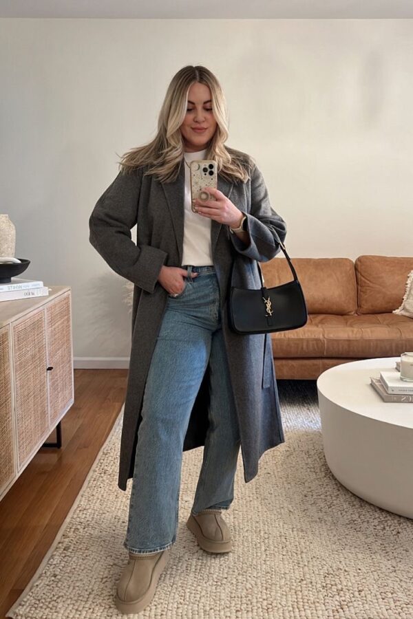 Outfits para llevarte botas UGG a la oficina | Es la Moda